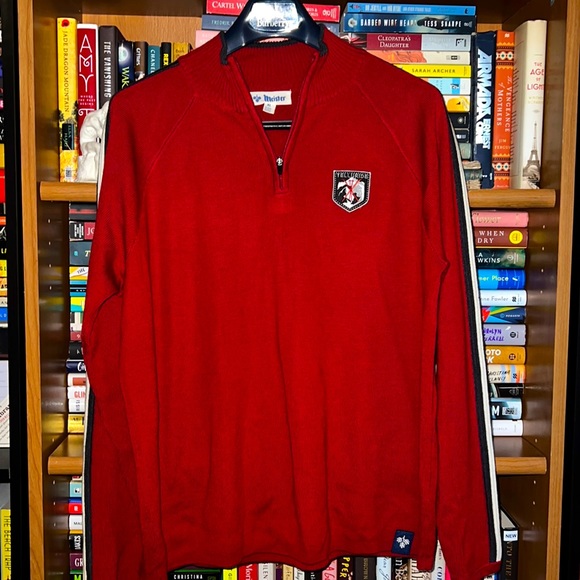David Meister | Sweaters | Vintage Red Quarter Zip Meister Sweater ...